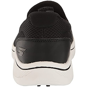 Skechers Women's Arch Walk Relaxed Fit Slip On Golf Shoe Sneaker, Black/White, 8.5