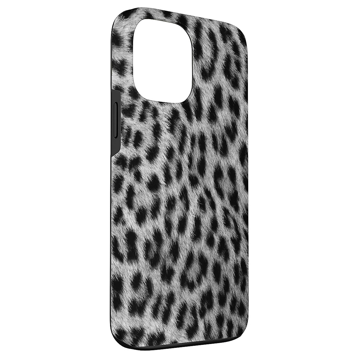 iPhone 13 Pro Max White Leopard Print Pattern Snow Case