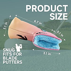 Studio Crafted 64 Impala Miami Golf Square Mallet Putter Cover Magnetic (Blade Putter Cover)