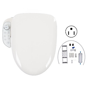 Electric Bidet Toilet Seat - Heated Smart Bidet with 4 Temperature Settings, Self Cleaning Attachment for Home and Hotel Bathrooms(us plug)