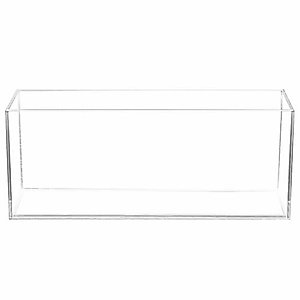 Aquatop High Clarity Low Iron 5mm Thickness Glass Aquarium, 6.5-Gallons – Safe for Freshwater & Saltwater, Desktop Fish Tank, Silicone Glass Aquarium Tank, Slim-Profile Design, HCA-6G