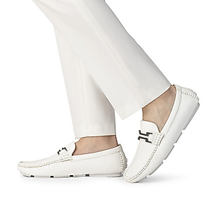 Bruno Marc Men's Driving Penny Loafers Casual Slip-on Moccasins Shoes,Size 8.5,White,HUGH-01