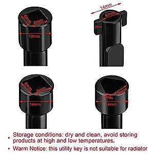 WILLBOND 4-Way Multi-Functional Utilities Key for Electric Water Gas Meter Box Cupboard Cabinet Opening Key (Black)