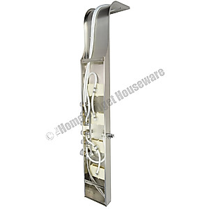 Blue Ocean 66.5” Stainless Steel SPS8727 Thermostatic Shower Panel with Rainfall Shower Head, Body Nozzles, and Handheld Shower Head