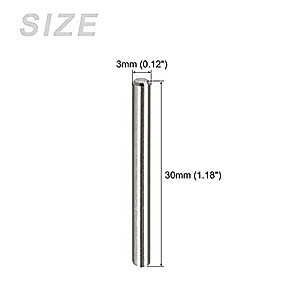 METALLIXITY Dowel Pin (3x30mm) 30Pcs, 304 Stainless Steel Shelf Support Pegs Pin Fastener Elements - for Metal Devices, Furniture Installation, Industrial, DIY