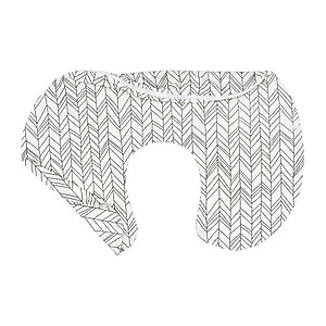 2 Pack Nursing Pillow Cover Slipcover for Breastfeeding Pillows, Soft and Comfortable Safely Fits On Standard Infant Nursing Pillows, Black