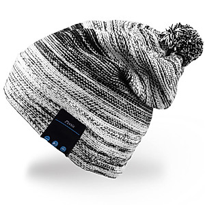 Mydeal Bluetooth Beanie Hat Music Cap with Wireless Stereo Over Ear Headphone Headset Earphone Speaker Microphone Hands Free Compatible with iPhone Samsung Android, Gift for Men- Black
