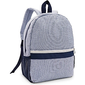 GFU Toddler Backpack, Seersucker Gingham Kids Backpack for Boys and Girls, Preschool Kids Backpack, Lightweight Schoolbag for Child, Large