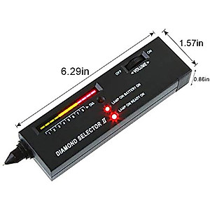 Diamond Tester,High Accuracy Diamond Tester Pen,Professional Diamond Detector for Novice and Expert(Black,Battery Included)