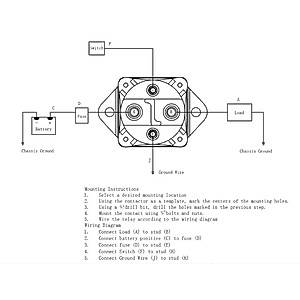 Clubcar Solenoid 12V Replaces OEM 1013609, 1012275, 240-20013, 435-154, Golf Cart Solenoid for 1984 Newer Club Car DS Precedent