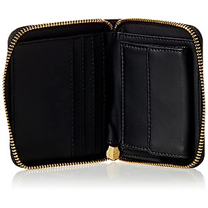 GUESS womens Laurel Small Zip Around Wallet, Black, one size US