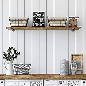 Alexa Do the Laundry Box Sign - Laundry Room Decor - 6x8 Funny Wooden Farmhouse Decoration for Home