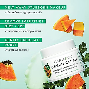 Farmacy Natural Makeup Remover - Green Clean Makeup Meltaway Cleansing Balm Cosmetic - 12ml Sample Size