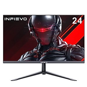INFIEVO Gaming Monitor 24 Inch FHD 1080P Computer Monitor 165Hz VA 1ms Built-in Speakers, FreeSync, Ultra-Thin PC Monitor, VESA Compatible, Tilt Adjustable, Eye Care Technology, HDMI/DP