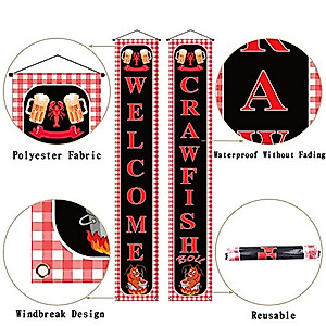 Crawfish Boil Party Decorations and Supplies Crawfish Boil Welcome Sign Banner Crawfish Boil Birthday Party Baby Shower Decoration Outdoor Front Porch