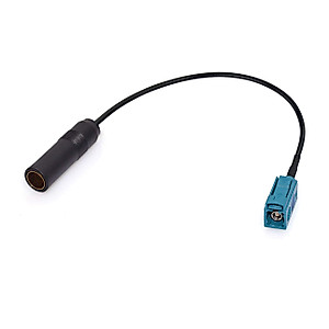 Bingfu Universal Vehicle Car Stereo FM AM Radio Antenna Adapter Cable (2-Pack) Fakra Z Male Female to DIN Plug Connector Cable for Car Stereo Audio HD Radio Head Unit CD Media Player Receiver