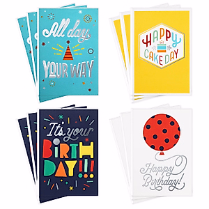 Hallmark Birthday Cards Assortment, Happy Cake Day (12 Cards with Envelopes)