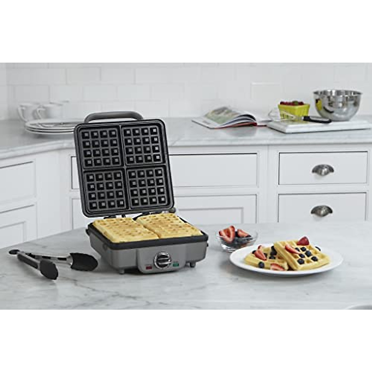 Cuisinart WAF-300P1 Belgian Waffle Maker with Pancake Plates, Brushed Stainless