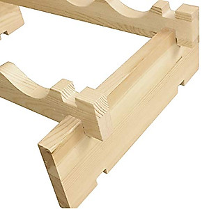 SogesGame Wine Rack,Stackable Modular Wine Rack 60Slots Storage Stand Free Standing Solid Natural Wood Wine Holder, Wobble-Free Display Shelves for Kitchen, Pantry, Wine Cellar, Basement(10 X 6 Rows)