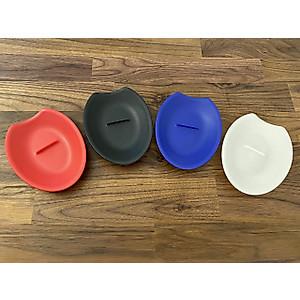 Crack'em Egg Cracker & Spoon Rest (Candy Apple Red) - Perfectly Cracks Eggs & Contains Messes - Easy to Use & Clean - Great for Kids - Prevents Broken Yolks