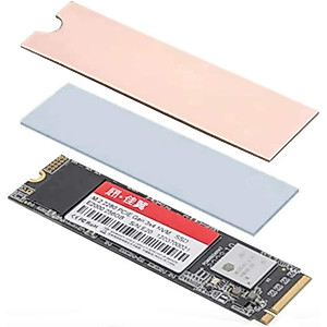 Easycargo Laptop M.2 Heatsink Kit, Copper m.2 Heat Sink + Thermal pad 1mm 0.5mm for Cooling Laptop M.2 2280 SSD (4-Pack)