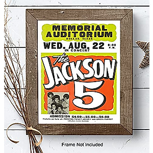 Michael Jackson Poster - Motown Black Music - Vintage Jackson 5 Concert Poster - African American Wall Art - Famous Black History - Black Culture - Black Art - Afro Wall Art - Music History Gifts