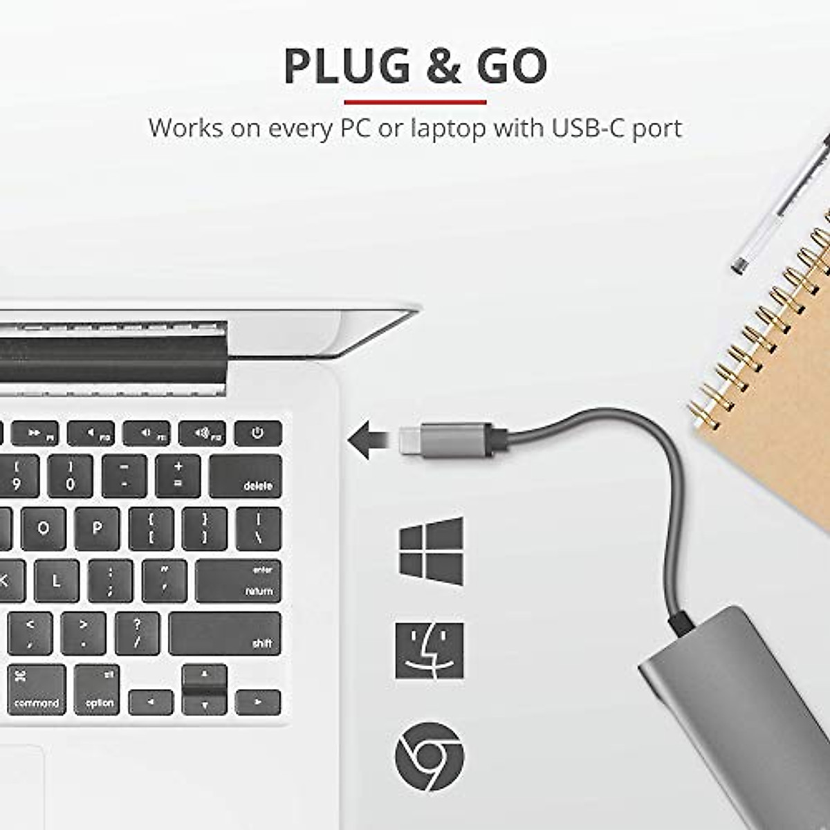 Trust Dalyx 7-in-1 USB-C Multi-Port Adapter - Grey