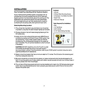 OdorStop OS721 72W UV Air Purifier with 16-in Bulbs