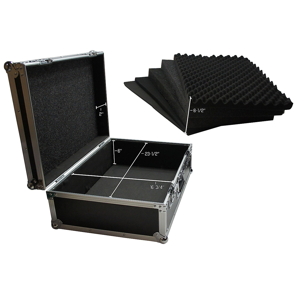 Harmony Audio HCDRC Flight 23" x 16.5" x 7-3/4" Pick & Pluck Foam Utility Locking Case (V2)