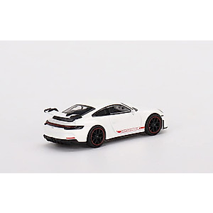True Scale Miniatures Model Car Compatible with Porsche 911 (992) White Limited Edition 1/64 Diecast Model Car MGT00478