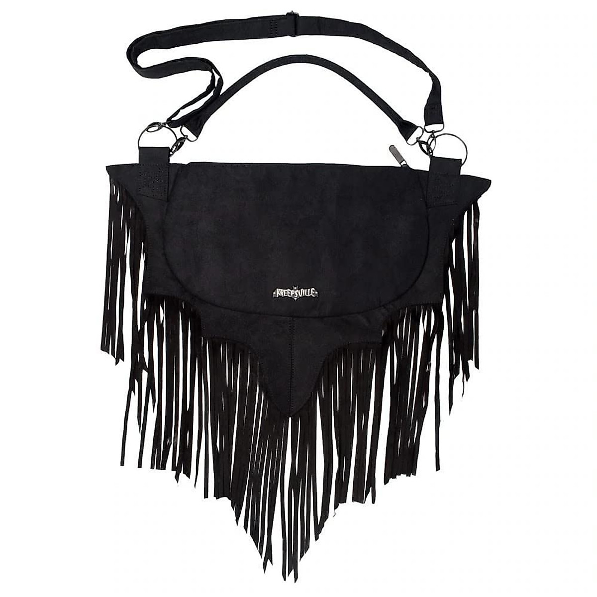 kreepsville 666 Bat Wing Fringe Shoulder Bag Women's Purse Handbag