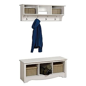 Prepac Cubbie Bench, White