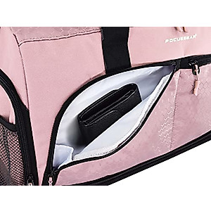 Ultimate Gym Bag 2.0: The Durable Crowdsource Designed Duffel Bag with 10 Optimal Compartments Including Water Resistant Pouch (Pink, Medium (20"))