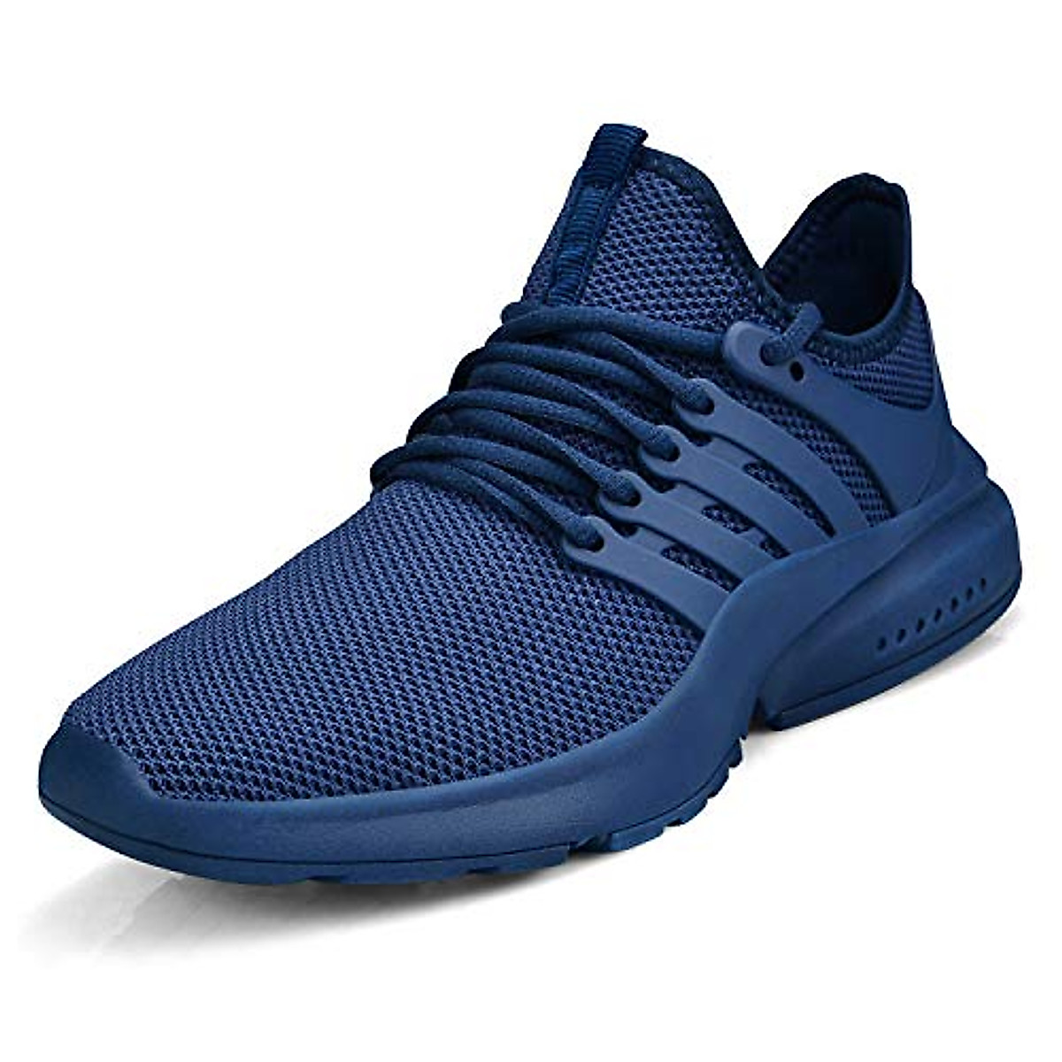 Biacolum Men's Sneakers Non Slip Shoes Walking Workout Tennis Running Shoes Ultra Lightweight Breathable Mesh Fashion Athletic Gym Jogging Sports Casual Training Outdoor Shoes Blue Size 9