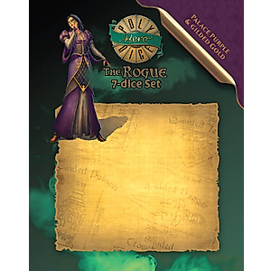 PolyHero Dice: Rogue: 7-Dice Set: Palace Purple