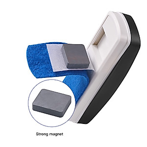 Ddaowanx Whiteboard Eraser, Magnetic Dry Erase Eraser, Glass Board Eraser,School and Office Supplies, Pack of 2 (Black)