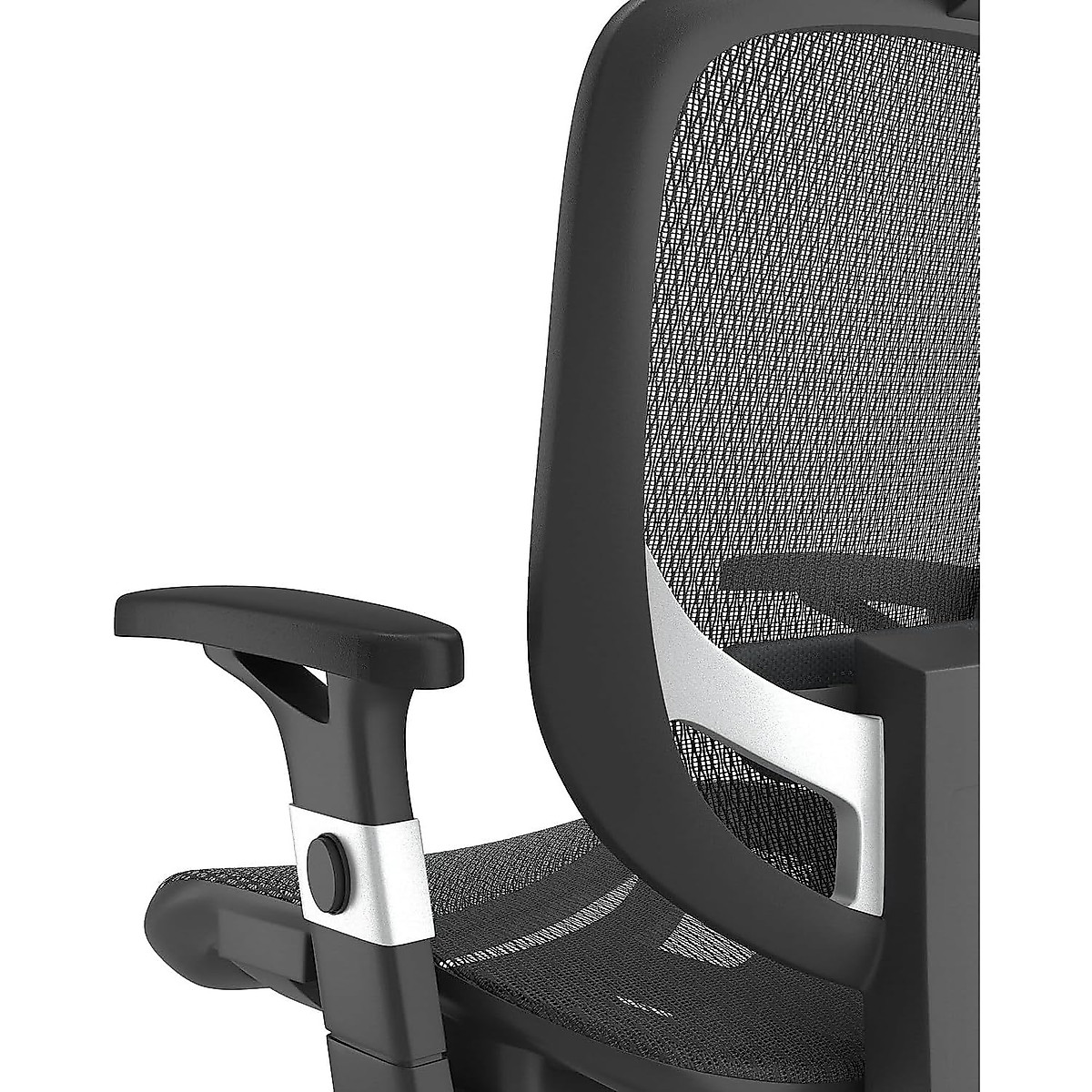 STAPLES Hyken Technical Task (Black, Sold as 1 Each) -Adjustable Breathable Mesh Material Provides Lumbar, arm and Head Support, Perfect Desk Chair for The Modern Office