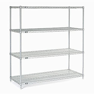Nexel Chrome Wire Shelving, 60" W X 18" D x 54" H