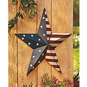 The Lakeside Collection 24" Americana Pride Star - Outdoor Porch Accent - Stars and Stripes