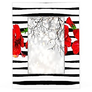 11x14 Picture Frame Red Flower Wood Photo Frames with Acrylic for Wall Mount & Table Top Display Picture Frames for Wall Decor