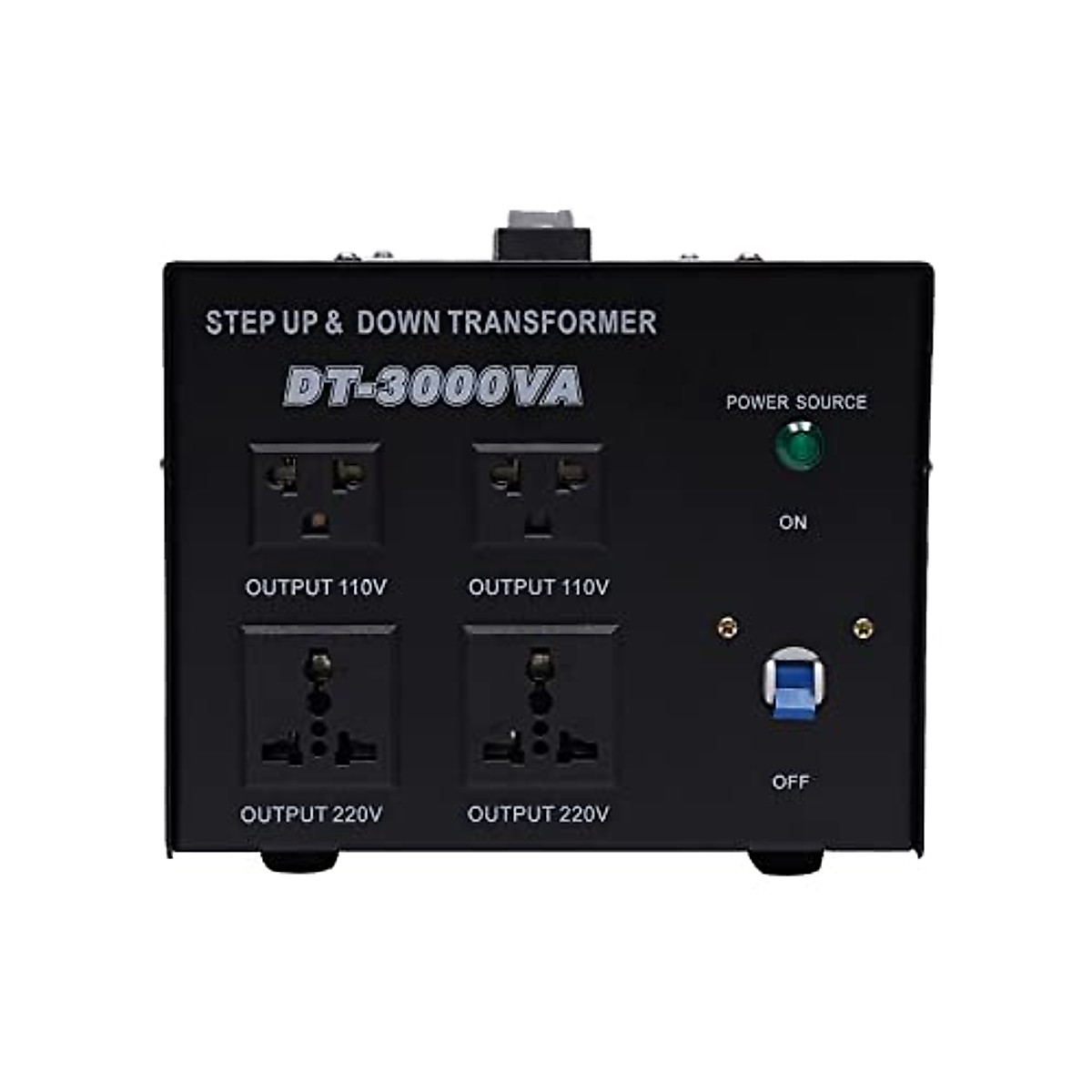 3000W Step Up & Down Voltage Transformer Converter AC 110V⇋220V DT-3000VA Voltage Converter Power Transformer Step-Up/Step-Down 110V - 220V/ 220V - 110V, with Dual Circuit Breaker Protection