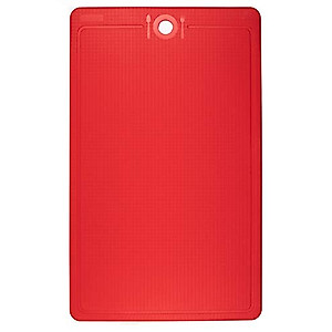 Generic Lagomian Silicone Cutting Board, Non Slip Chopping Board, Dishwasher Safe, Easy Grip Handle, BPA FREE, Flexible Chopping Mat, Red, Large, SCB01-RD-L