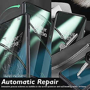 Orzero Phone Case Compatible for OnePlus 11 5G, with 2 Pack High Definition TPU Screen Protector, Matte Finish Full Body Protection Anti-Scratch Shock Proof Solid Hard Back Cover(1+2) - Frosted Black