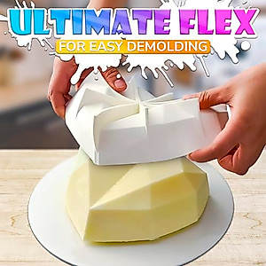 Heart Silicone Molds for Baking - Chocolate Molds Silicone Cake Pop Molds for Baking Non Stick Heart Shaped Cake Pan Mousse Mold, Cheesecake Mold, Ice Cream Heart Shaped Cake Women's Day Gifts