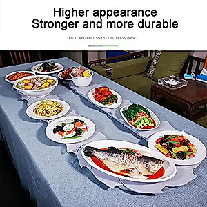 WMQ Household Long Table Rotating Manual Dining Table, Turntable Oval Dining Table, Turntable Adjustable Length Turntable