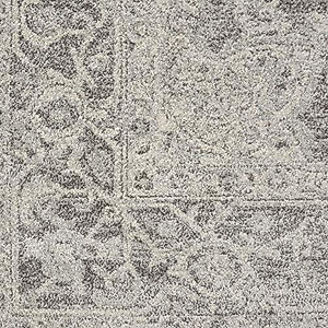 Nourison Tranquil Persian Ivory/Grey 8' x 10' Area -Rug, Easy -Cleaning, Non Shedding, Bed Room, Living Room, Dining Room, Kitchen (8x10)