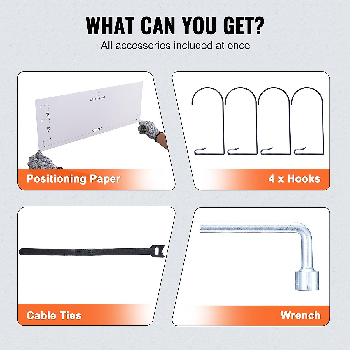 VEVOR Garage Shelving Wall Mounted, 2 x 4 ft Heavy Duty Garage Wall Shelves, 502 lbs Load Capacity Garage Storage Rack Floating Shelves, 2 Pack, Suitable for Shop, Shed, Garage Storage