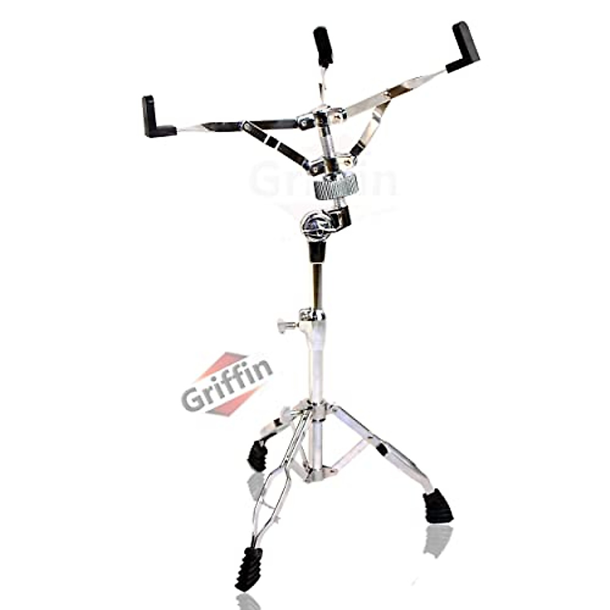 GRIFFIN Cymbal Stand Hardware Pack 4 Piece Set | Full Size Percussion Drum Hardware Kit with Snare Mount, Hi-Hat Pedal, Cymbal Boom, & Straight Cymbal Stand | Lightweight & Portable | Perfect for Gigs