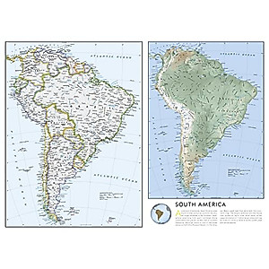 National Geographic South America and Antarctica Map (folded with flags and facts) (National Geographic Reference Map)