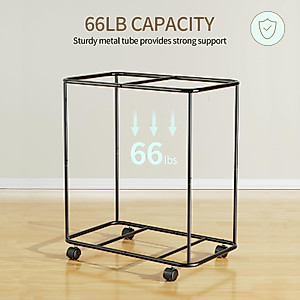 Yecaye 150L Laundry Hamper with Wheels, Rolling Laundry Basket with Lid and 2 Removable Laundry Bag, Large Capacity Clothes Hampers for Laundry, Bedroom, Bathroom, Dorm, Laundry Room, Grey